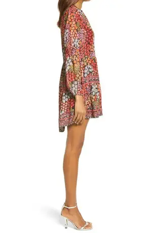 Saylor Talley Floral Print Minidress