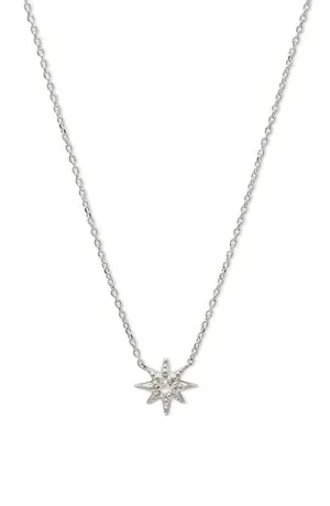 Anzie Starburst Pendant Necklace - Silver