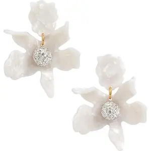 LELE SADOUGHI Small Crystal Lily Drop Earrings