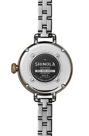 Shinola The Birdy Bracelet Watch - Silver/bedrock Mop/gold