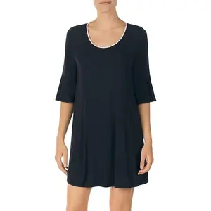 Kate Spade New York Bell Cuff Sleep Shirt - Black