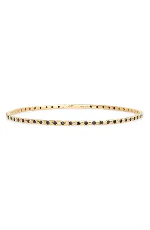 Armenta Sueno Black Sapphire Eternity Bangle - Yellow Gold