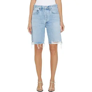 AGOLDE 90s High Waist Distressed Cutoff Nonstretch Denim Shorts