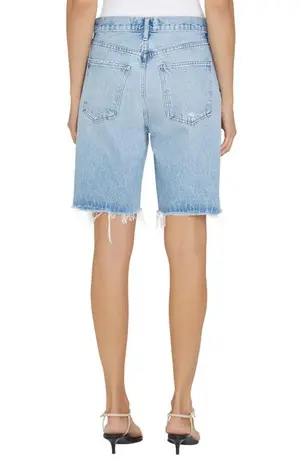 AGOLDE 90s High Waist Distressed Cutoff Nonstretch Denim Shorts