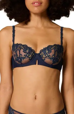 Simone Perele Saga Underwire Demi Bra - Saphire