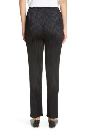 Issey Miyake Pleated Ankle Pants - Black