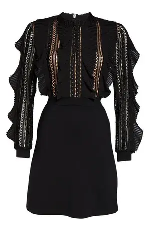 French Connection Patricia Long Sleeve Lace Dress