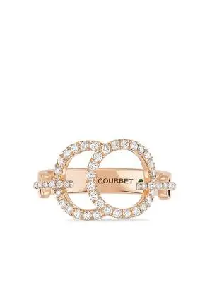 COURBET 18kt Recycled Rose Gold Celeste Laboratory-grown Diamond Ring - Pink