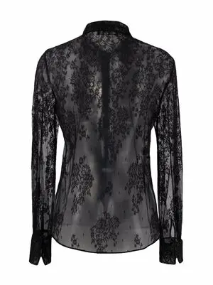 Carine Gilson Floral-lace Long-sleeve Blouse