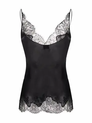 Carine Gilson Lace-panelled Silk Camisole