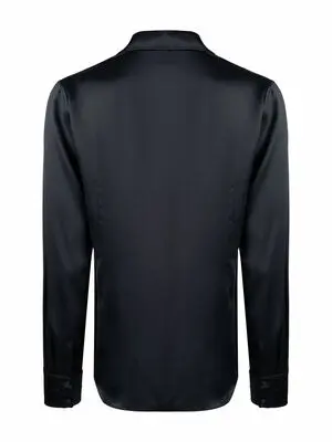 Carine Gilson Long-sleeve Silk-satin Shirt