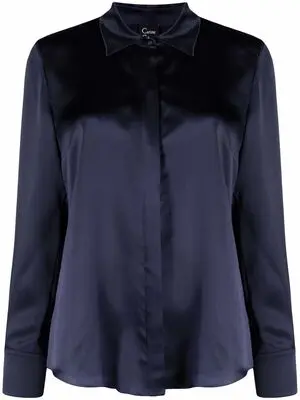 Carine Gilson Long-sleeve Silk-satin Shirt
