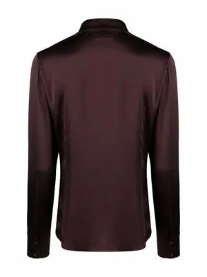 Carine Gilson Long-sleeve Silk Pyjama Top - Red