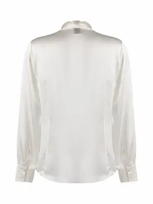 Carine Gilson Long-sleeve Silk-satin Shirt