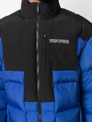 COUNTY OF MILAN Marcelo Burlon Quilted Jacket - Blue