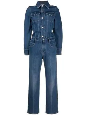 Stella McCartney Vintage-wash Denim Jumpsuit - Blue