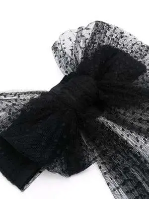 Red Valentino Semi-sheer Bow Belt - Black