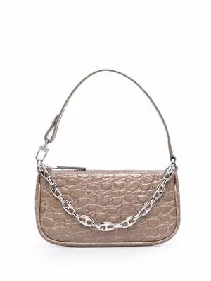 By Far Mini Rachel Chain Shoulder Bag - Grey