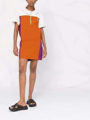 Kenzo Colourblock Drawstring-collar Dress