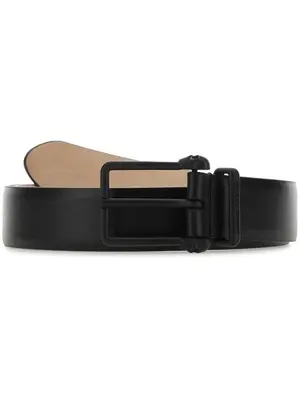 Alexander McQueen Leather Logo Belt - Black