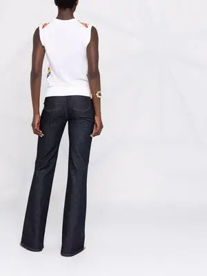 Dolce & Gabbana Carretto-print Silk Top - White