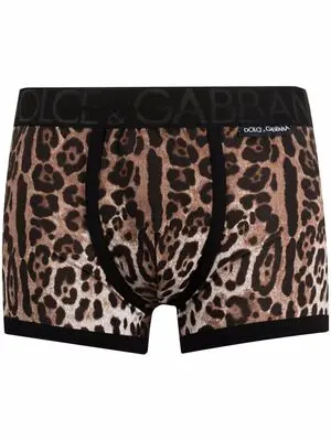 Dolce & Gabbana Leopard-print Boxer Trunks - Neutrals