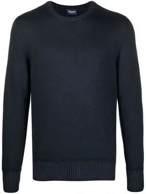 DRUMOHR Crew-neck Merino Jumper - Blue