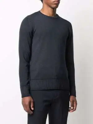 DRUMOHR Crew-neck Merino Jumper - Blue