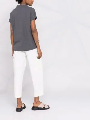 Brunello Cucinelli V-neck Top - Grey