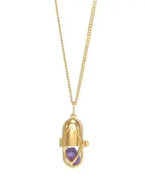 CAPSULE ELEVEN Amethyst Crystal Pendant Necklace - Gold