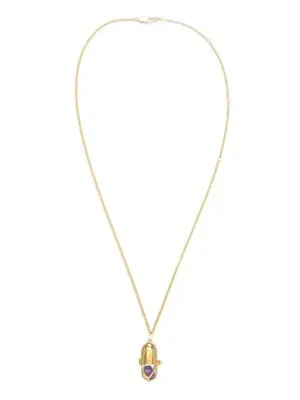 CAPSULE ELEVEN Amethyst Crystal Pendant Necklace - Gold