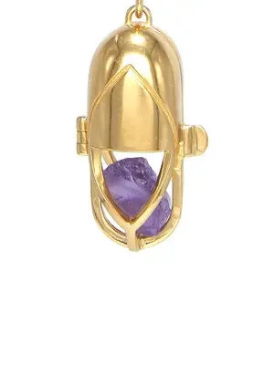 CAPSULE ELEVEN Amethyst Crystal Pendant Necklace - Gold