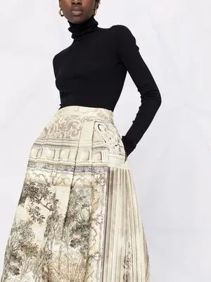 Alberta Ferretti Printed Maxi Skirt