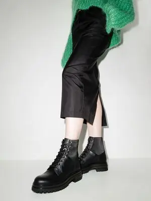 GIANVITO ROSSI Martis Leather Combat Boots