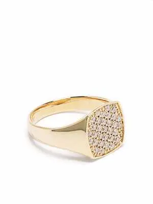 Tom Wood 9kt Yellow Mini Cushion Diamond Ring - Gold