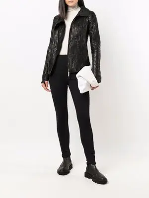 ISAAC SELLAM EXPERIENCE Prudent Leather Jacket - Black