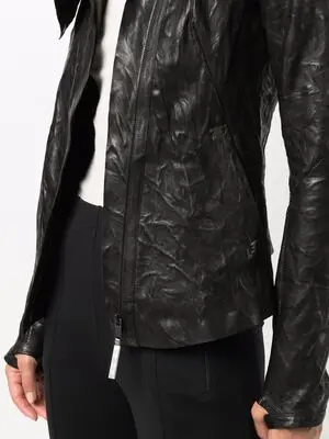 ISAAC SELLAM EXPERIENCE Prudent Leather Jacket - Black