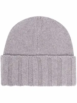 Emporio Armani Cashmere Beanie Hat - Grey