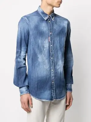 Dsquared2 Distressed Effect Denim Shirt