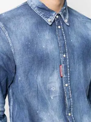 Dsquared2 Distressed Effect Denim Shirt