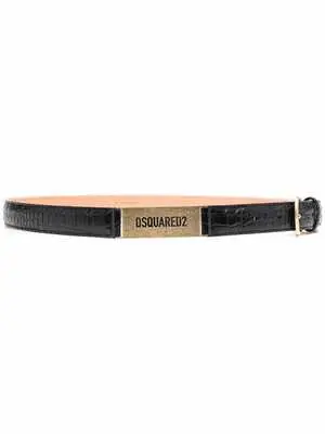 Dsquared2 Croc-effect Belt - Black