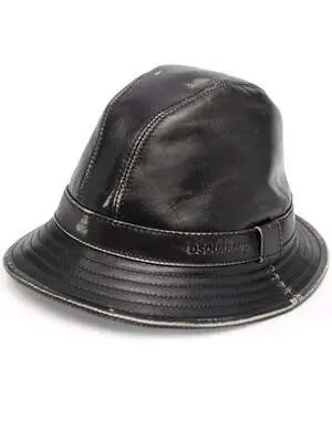 Dsquared2 Distressed Leather Hat