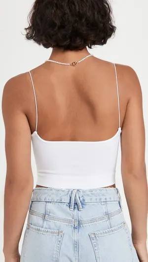 Free People Ribbed V Neck Brami Top
