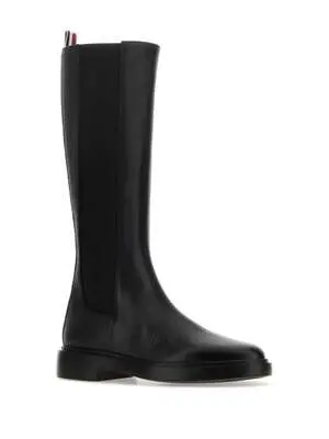 Thom Browne Pebble Grain 4-bar Knee High Chelsea Boots