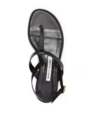 Manolo Blahnik Hata Slingback Sandals - Black