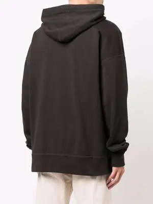 Isabel Marant Miley Flocked-logo Hoodie - Black