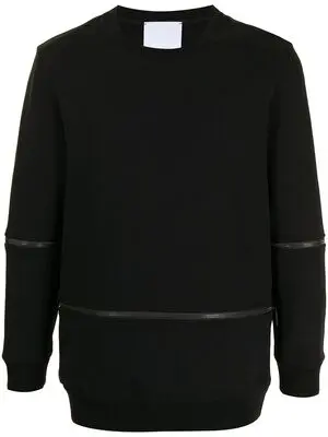 PORTS V Zip Detail Crewneck Sweatshirt