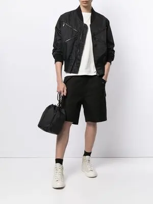 PORTS V Zip-embellished Bomber Jacket - Black