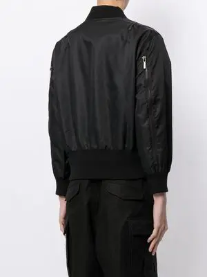 PORTS V Zip-embellished Bomber Jacket - Black