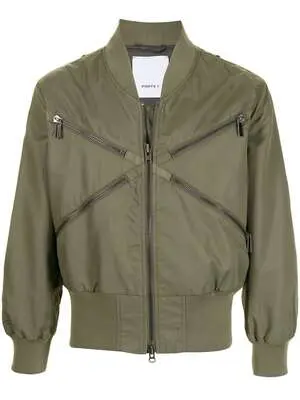 PORTS V Zip-embellished Bomber Jacket - Green